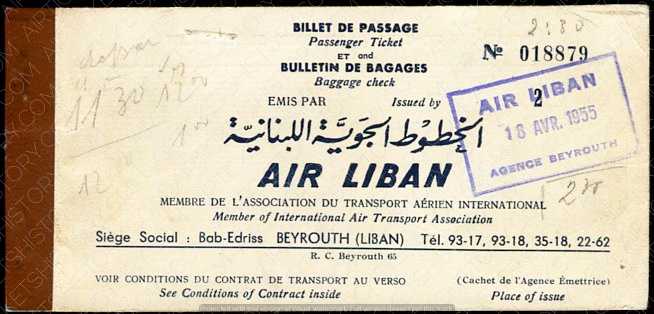 Air Liban history from Lebanon, Rest of World